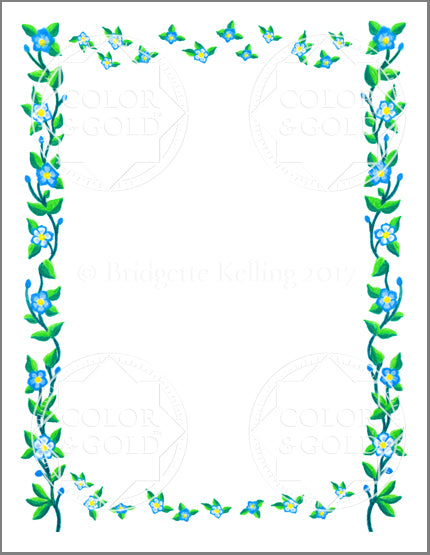 flower paper border